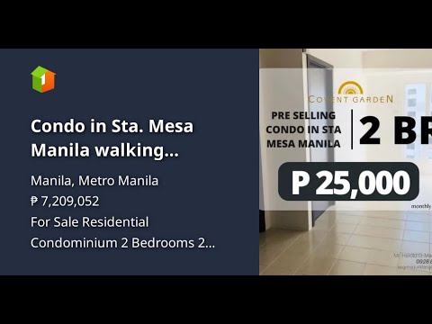 Condo in Sta. Mesa Manila walking distance from PUP Main | 2 Bedrooms