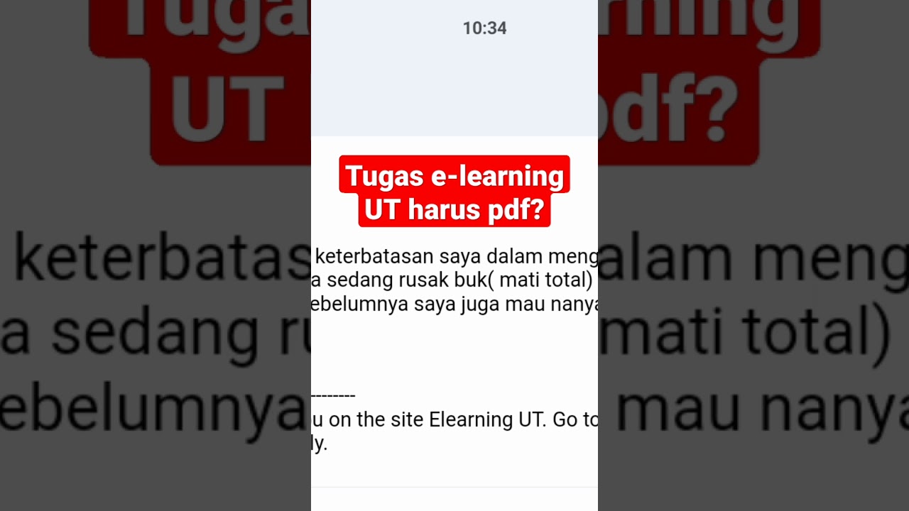 tugas e-learning UT harus pdf? #universitasterbuka #tutonut #ut
