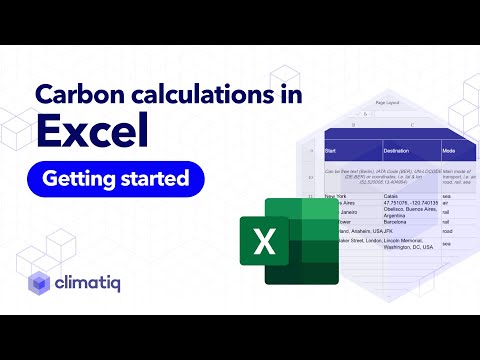 How to set up Excel for carbon footprint calculations