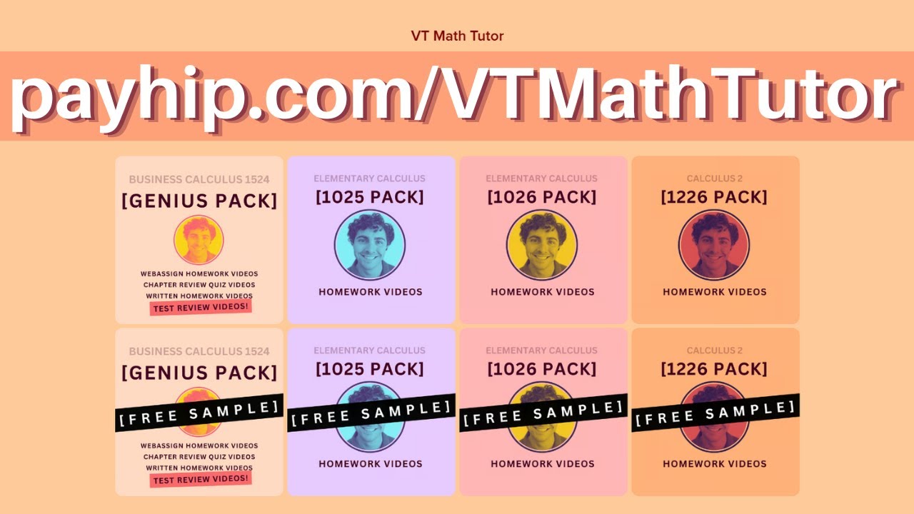What is payhip.com/VTMathTutor?