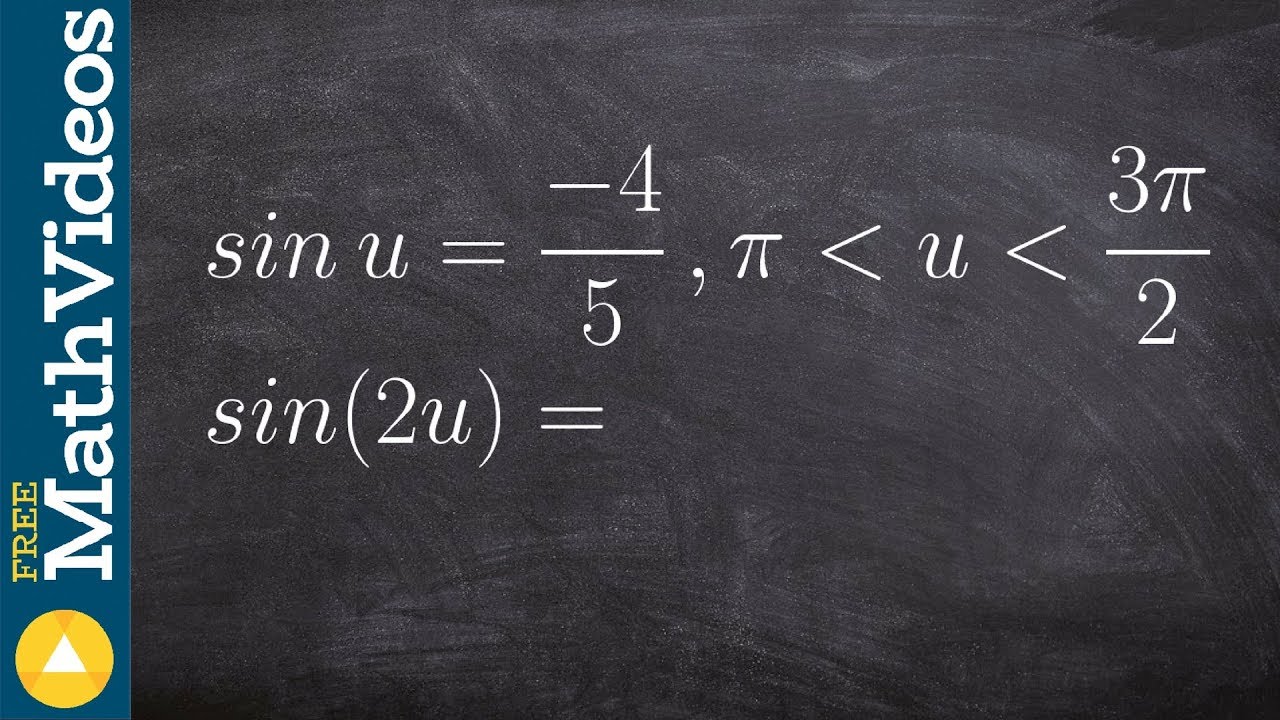 Pre-Calculus - Using the Double Angle Formula for Sine Evaluate for Your Angle