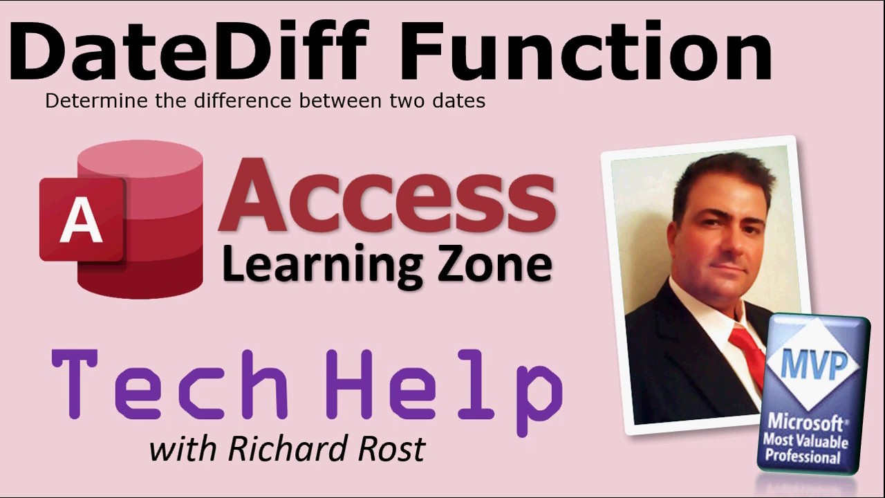 Microsoft Access Number of Days Between Two Dates - DATEDIFF Function - Date Difference - TechHelp