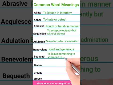 Words and Synonyms Part-2 #english #shortsvideo #wordsmeaning #synonym #similarword #foryou #ytshort