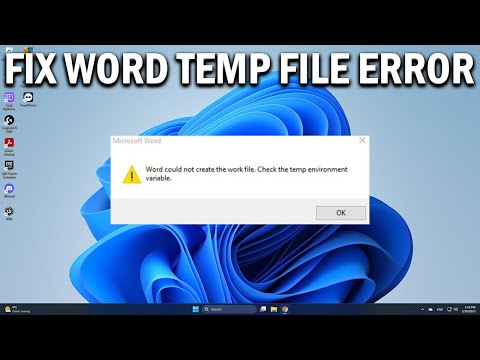 How To Fix Word Could Not Create the Work File Check the Temp Environment Variable (2025) - Easy