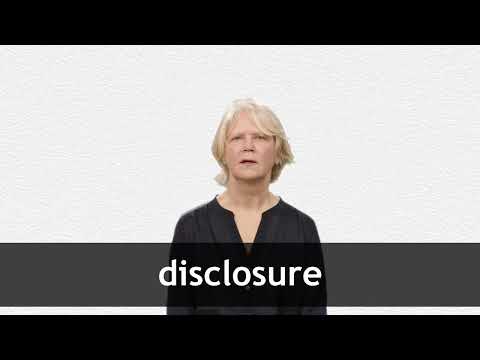 DISCLOSURE definition in American English | Collins English Dictionary