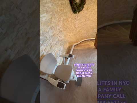 Thyssen Krupp Curved StairLift NYC ☎️718-354-6627 or 855-453-9320 Access BDD Lifts #memes #stairlift
