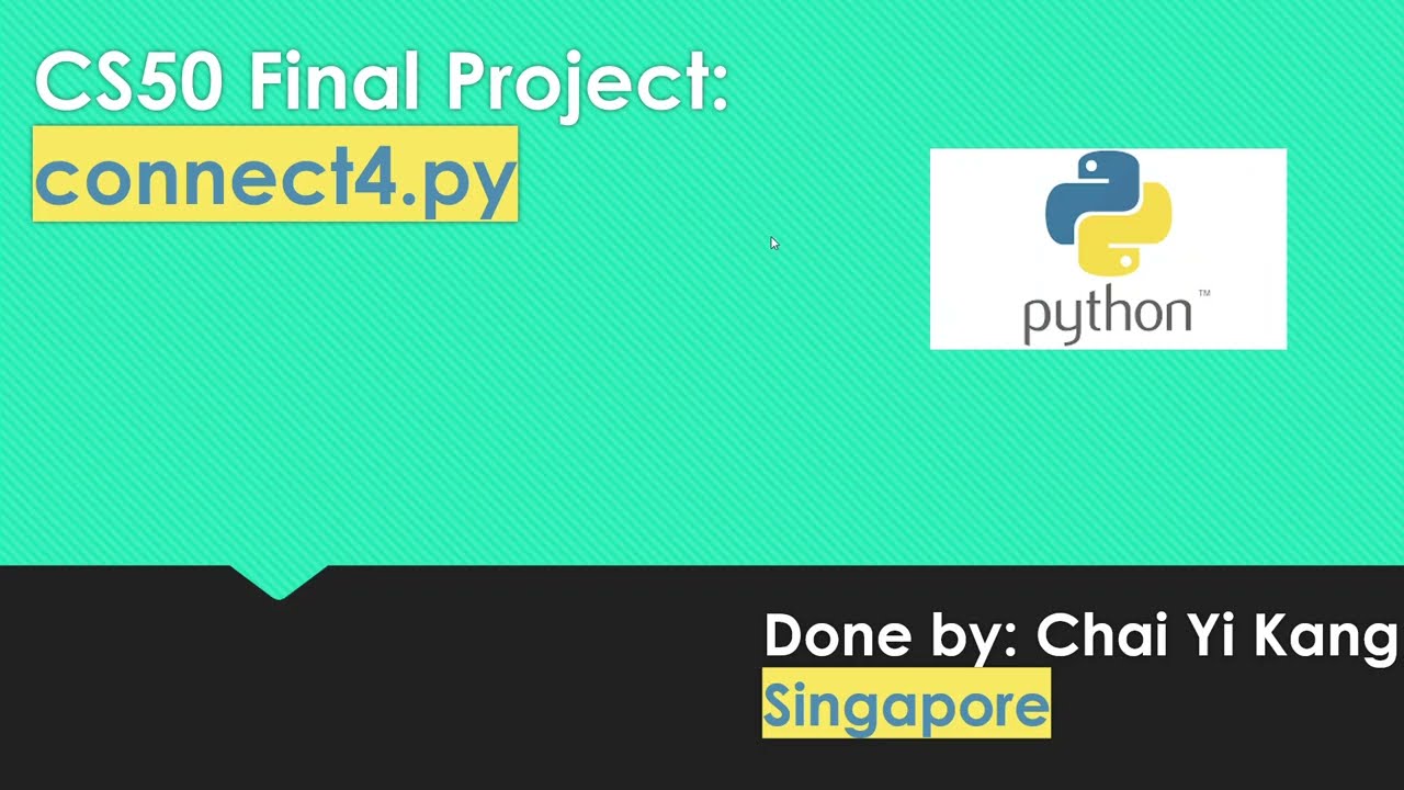 CS50 Final Project: connect4.py
