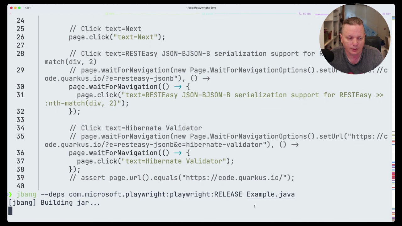 Playwright with JBang