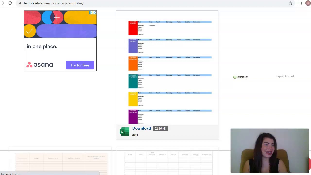 How to make a food diary template for free with TemplateLAB | Tutorial