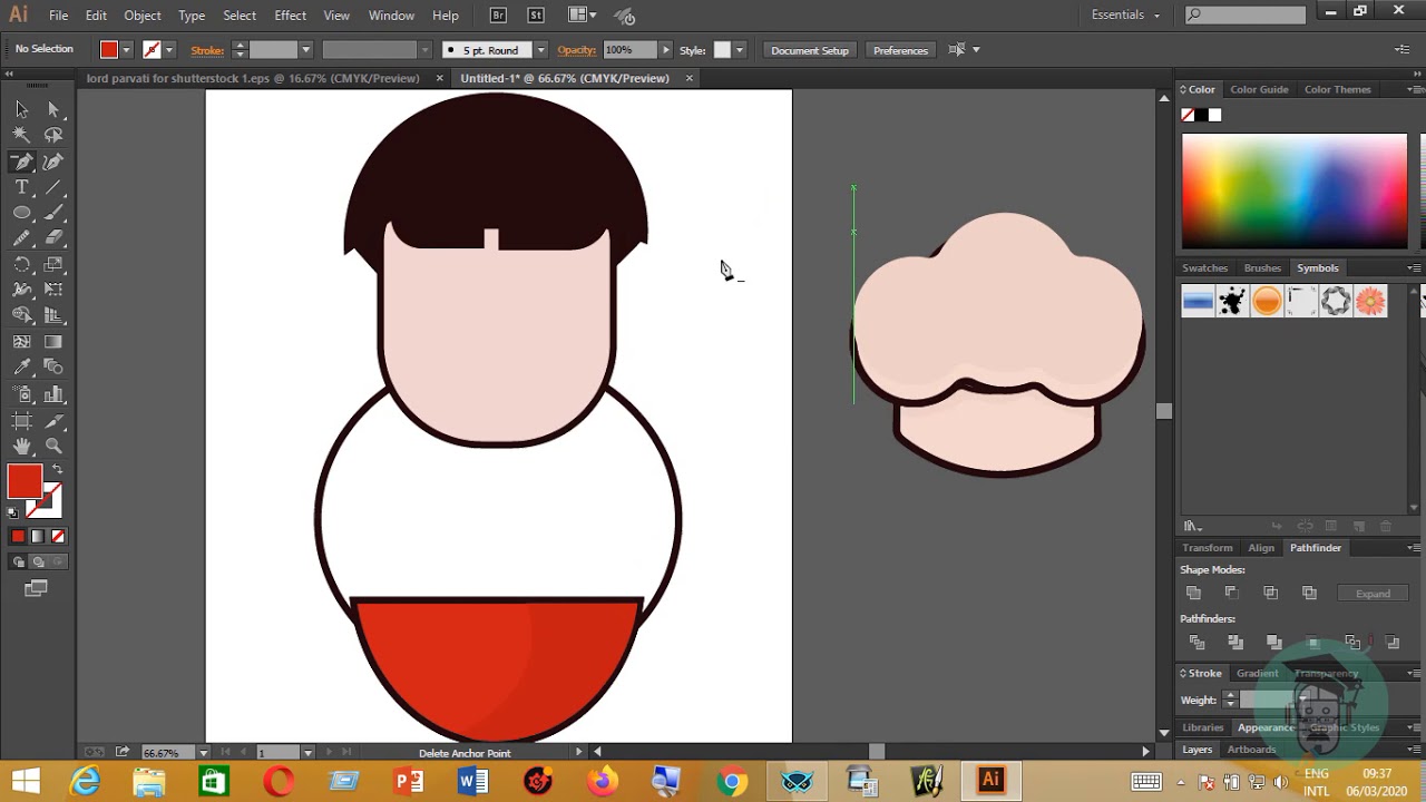 creative Chinese restaurant logo making | chinese food logo tutorials adobe illustrator