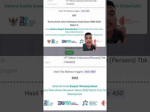 Hasil Tes Bahasa Inggris BUMN #hasiltesbahasainggrisbumn