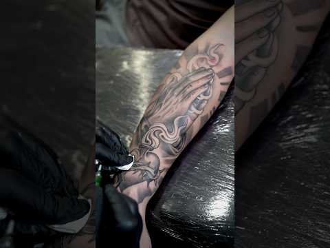 Praying hands tattoo for today #TattooDesign #TattooInspo #TattooArtist #InkMaster #Tattooed