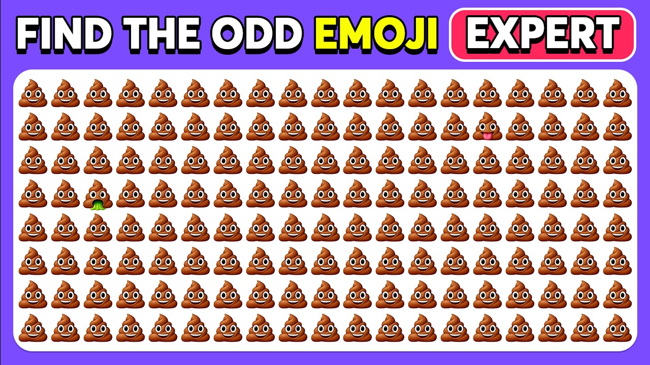 Find the ODD Emoji Out - Expert Edition 💩🦄🔥 | 60 Ultimate Levels | Emoji Challenge