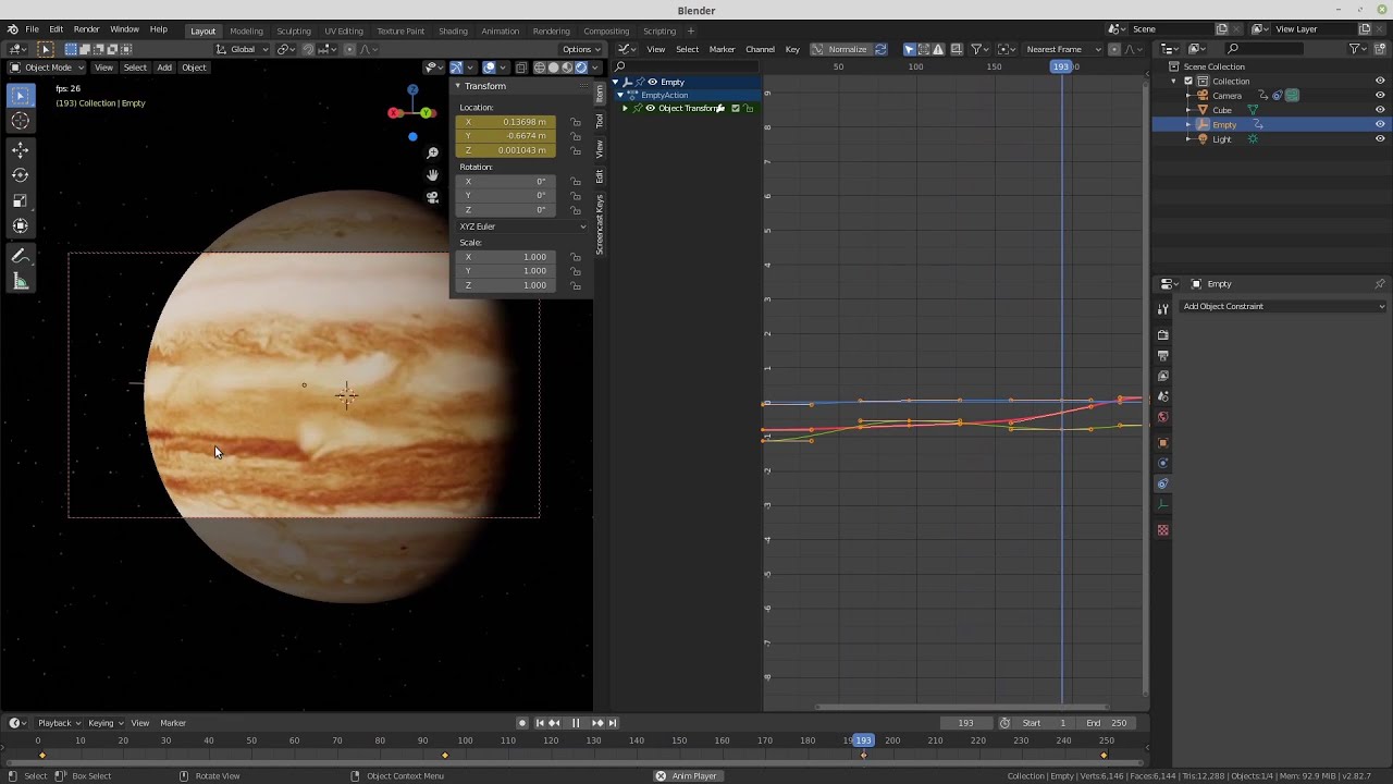How to make a space scene from scratch in Blender.