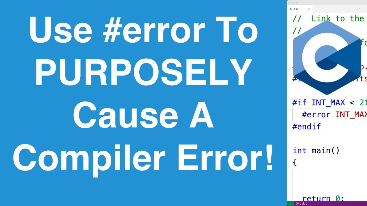 #error Preprocessor Directive | C Programming Tutorial