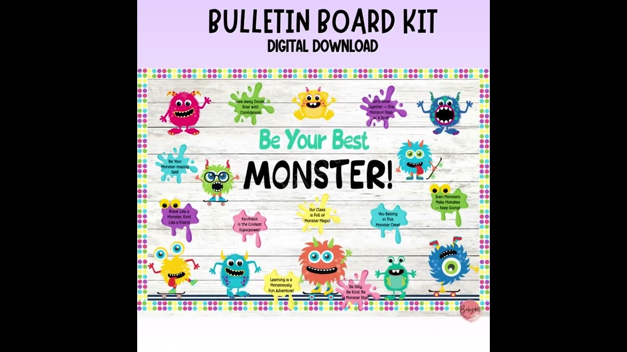 Cute Monster Growth Mindset Decor!