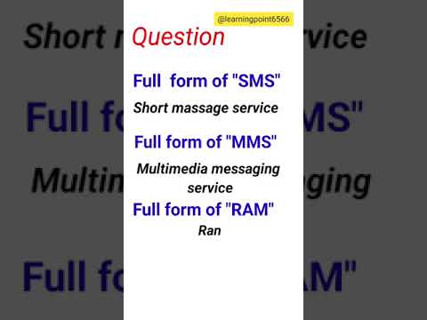 Full form of SMS, MMS, RAM, ROM ।। Kundan learning point।। @learningpoint6566 ।। #jharkhandgk