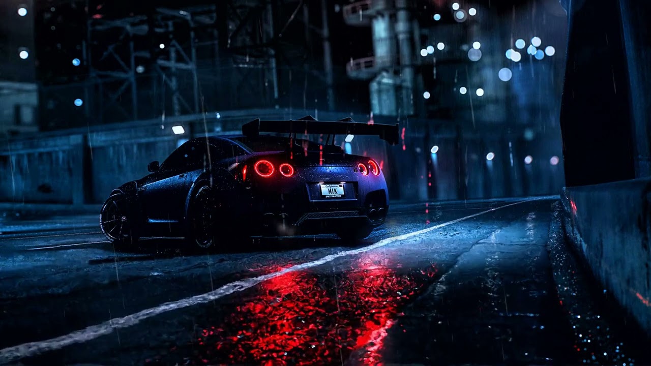 Nissan GT R Night rain 4K Live Wallpaers