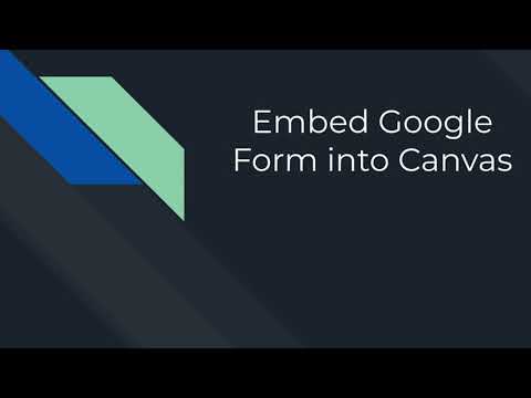 Embed Google Form in Canvas