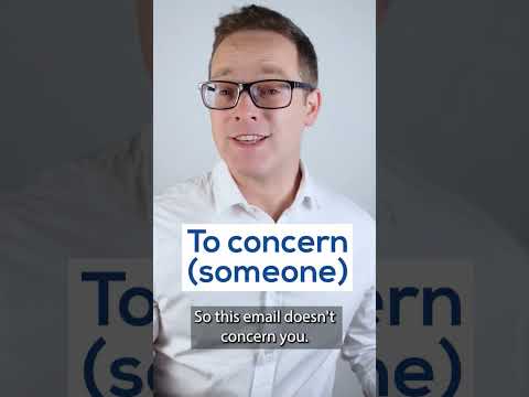 Formal English verb - To concern (someone)