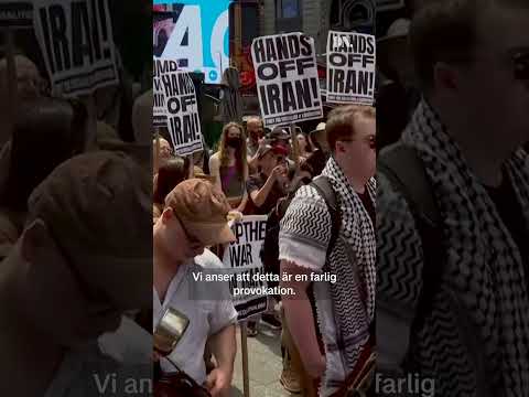 USA:s flygattacker mot Iran väcker oro – protester i New York #news #iranisraelwar #iran #trump