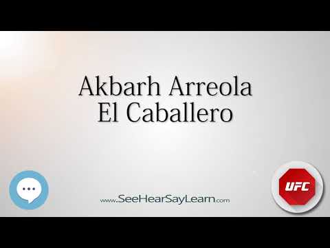Akbarh Arreola UFC Fighter's Nicknames 🔊