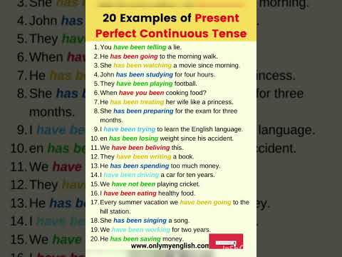 PRESENT PERFECT CONTINUOUS TENSE | TENSES #shorts #viral
