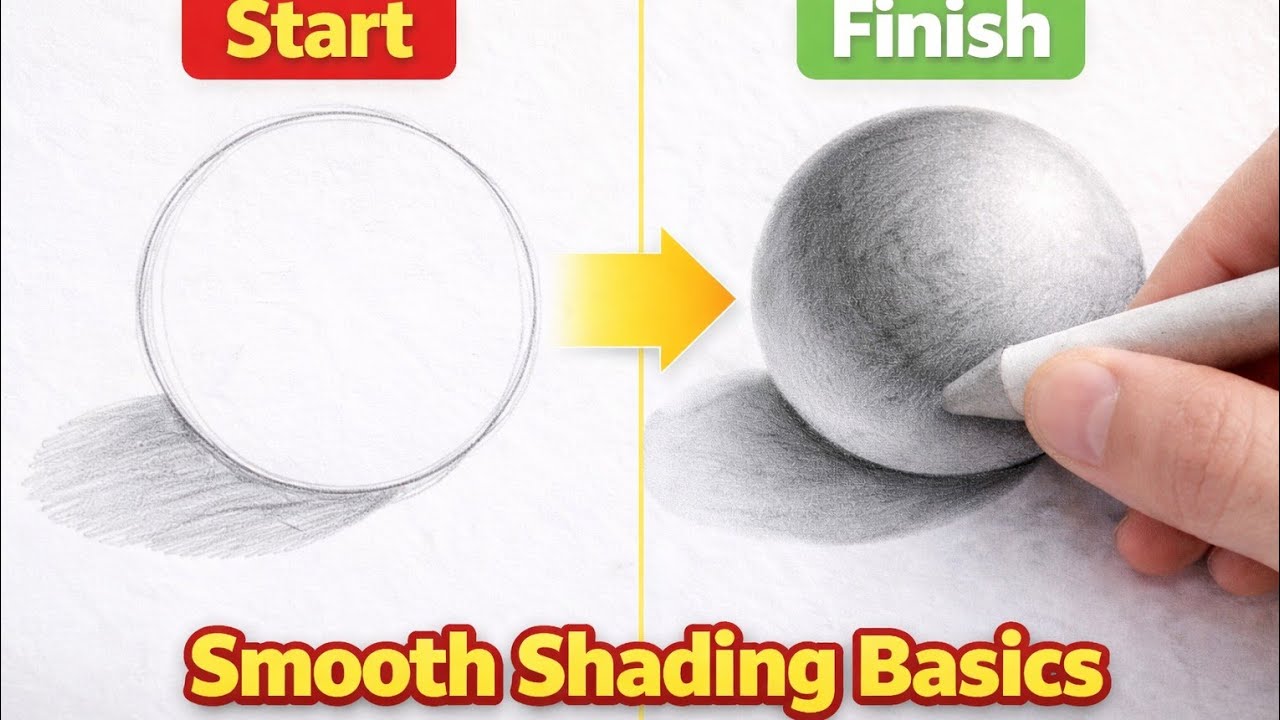 Part 1| Struggling with Rough Shading? Learn Smooth Pencil Shading (Beginner Tutorial) Lesson 1