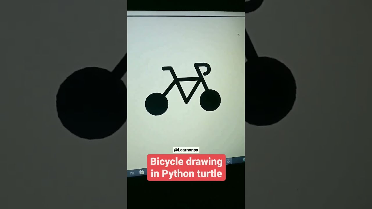 Bicycle Drawing Using Python Turtle | Python Turtle Graphics| Python Beginner Projects| #Shorts