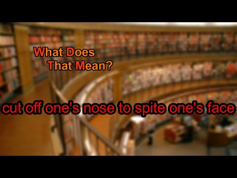 What does cut off one's nose to spite one's face mean?