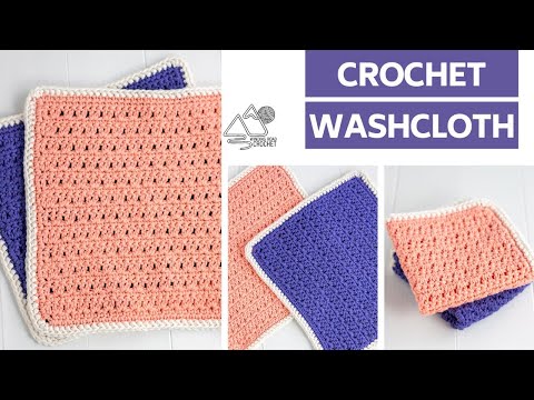 EASY and Fast Crochet Washcloth: Pretty Texture Pattern by Winding Road Crochet