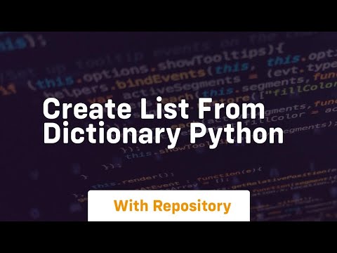 create list from dictionary python