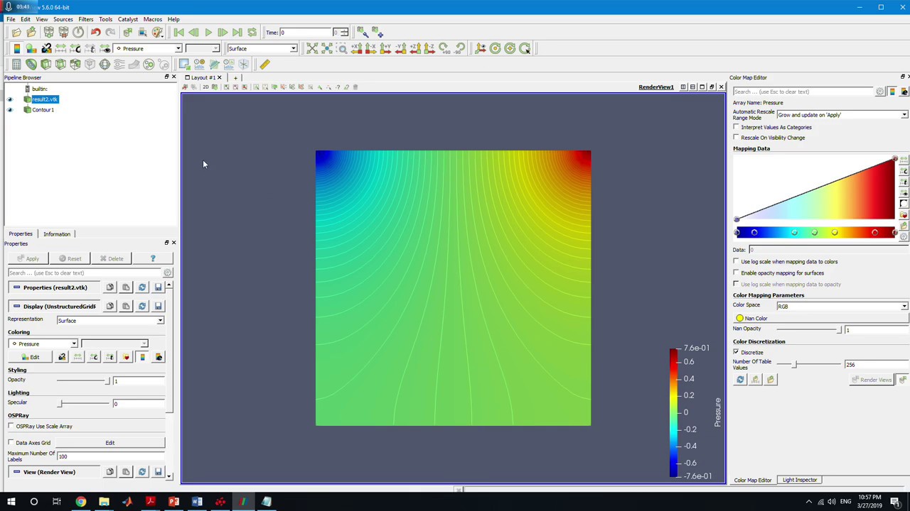 How to plot your results on paraview