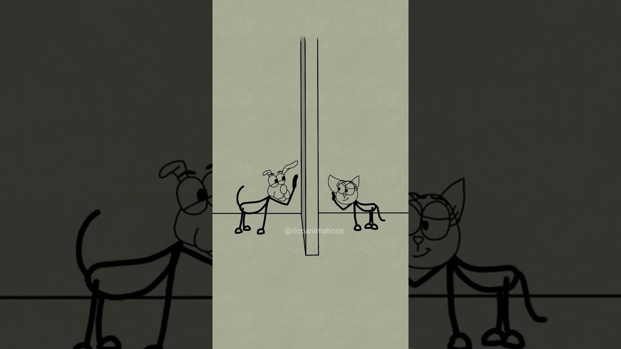 Dog in love with a cat 🥰🤣(4 memes)