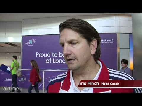 GB basketball arrive at Heathrow ready for London 2012