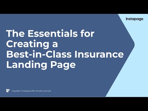 The Essentials for Creating a Best-in-Class Insurance Landing Page