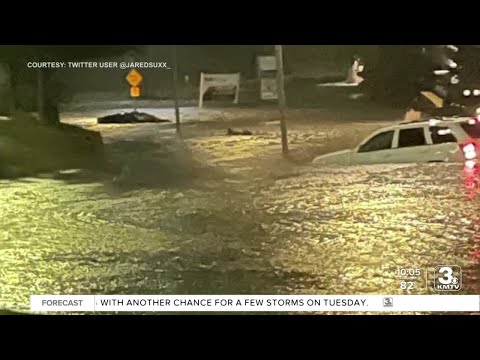Western side of Omaha metro sees flash flooding, strong winds