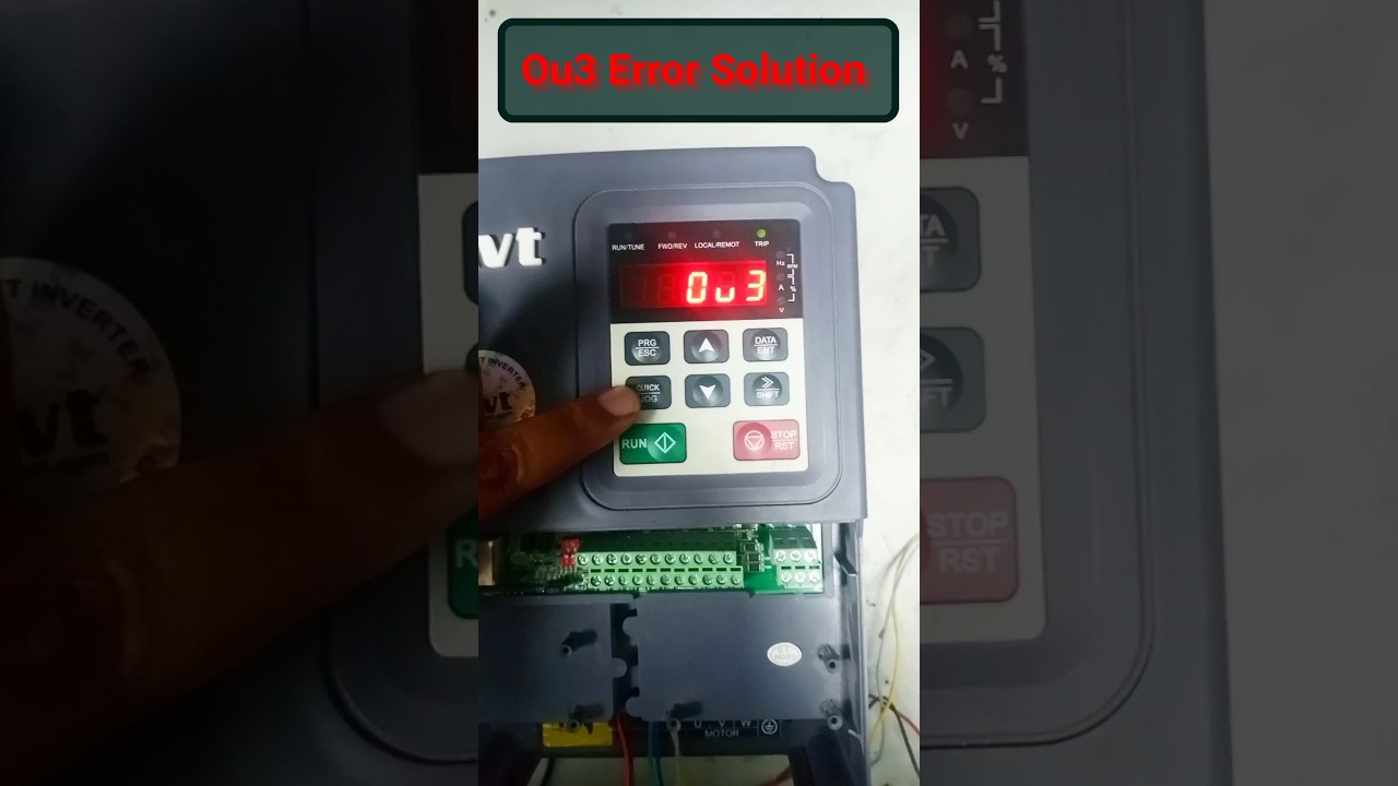 Ov3 Error Solution. Ou3 ka fault kaisy hal karain. Invt inverter fault.#invt #parameter #viral #vfd