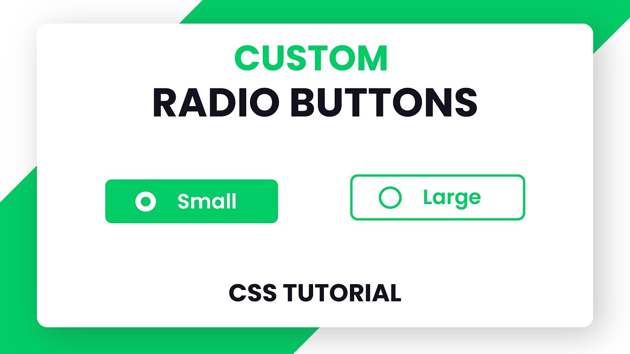 Custom Radio Buttons CSS | Pure CSS Tutorial