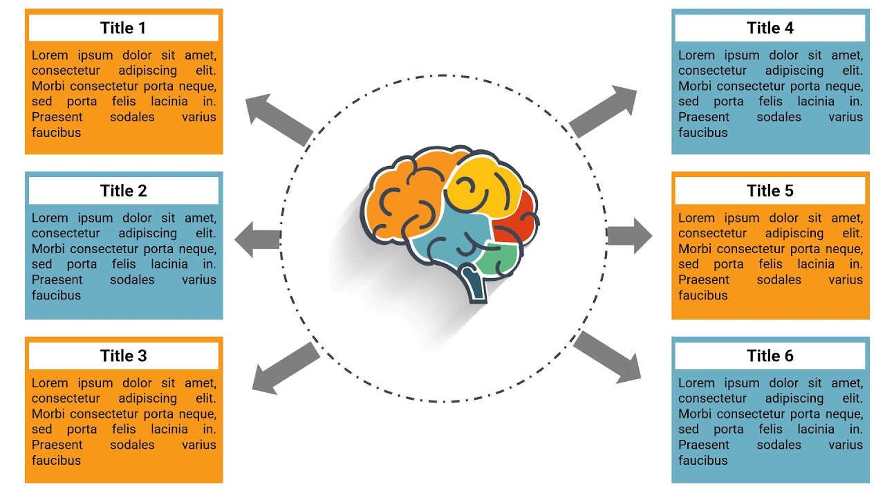 Human Brain Top View PowerPoint Template