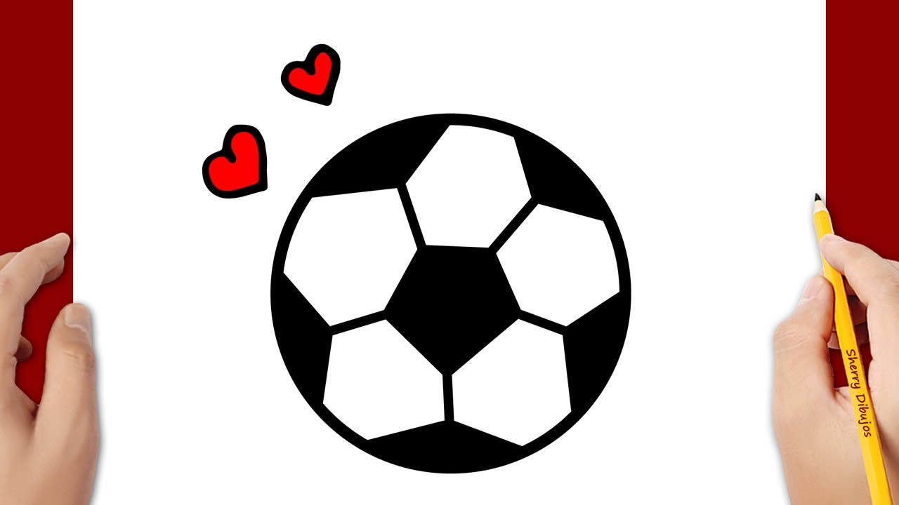 CÓMO DIBUJAR UNA PELOTA DE FUTBOL / BALÓN DE FÚTBOL