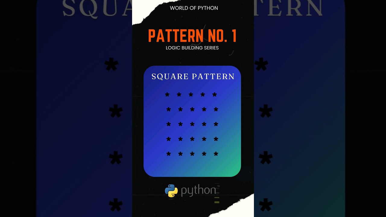 Python Pattern - 1 Turtorial :- Easy and Fun #python #programming #dsa