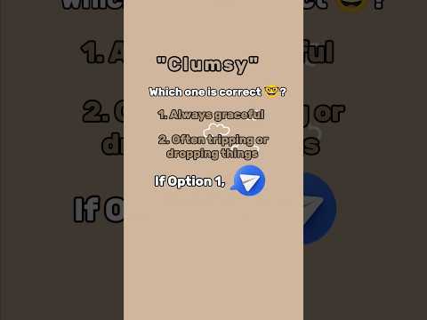 "Clumsy" #short #trend #viral #clumsy #synonyms #english #learning