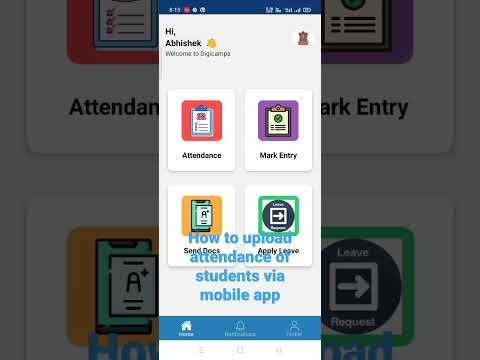 How to upload attendance of students via mobile app