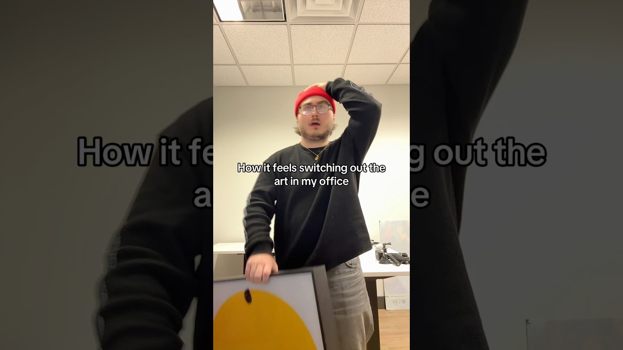 How it Feels Switching Out the Art in My Office 🥲🖼️ #taketimeforart #artshelp #skit #emotional