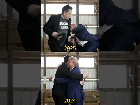 🔥🔥🔥Donald Trump & Elon Musk:2024 VS 2025 #ai #shorts #aihugging #aifighting