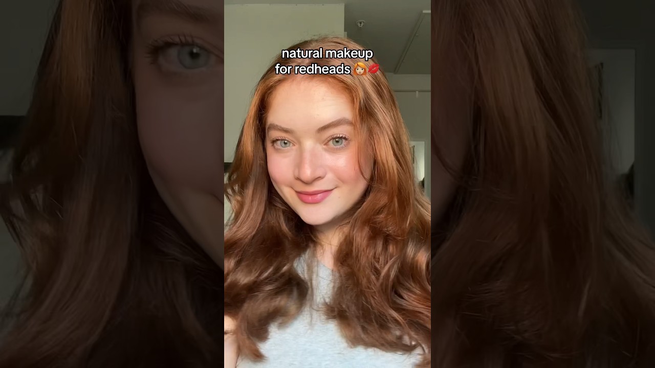 natural makeup for redheads 👩🏼‍🦰💋💗 #redhead #redhair #makeup #makeuptutorial #sadiesink