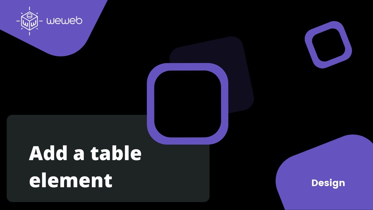 Working with the table element