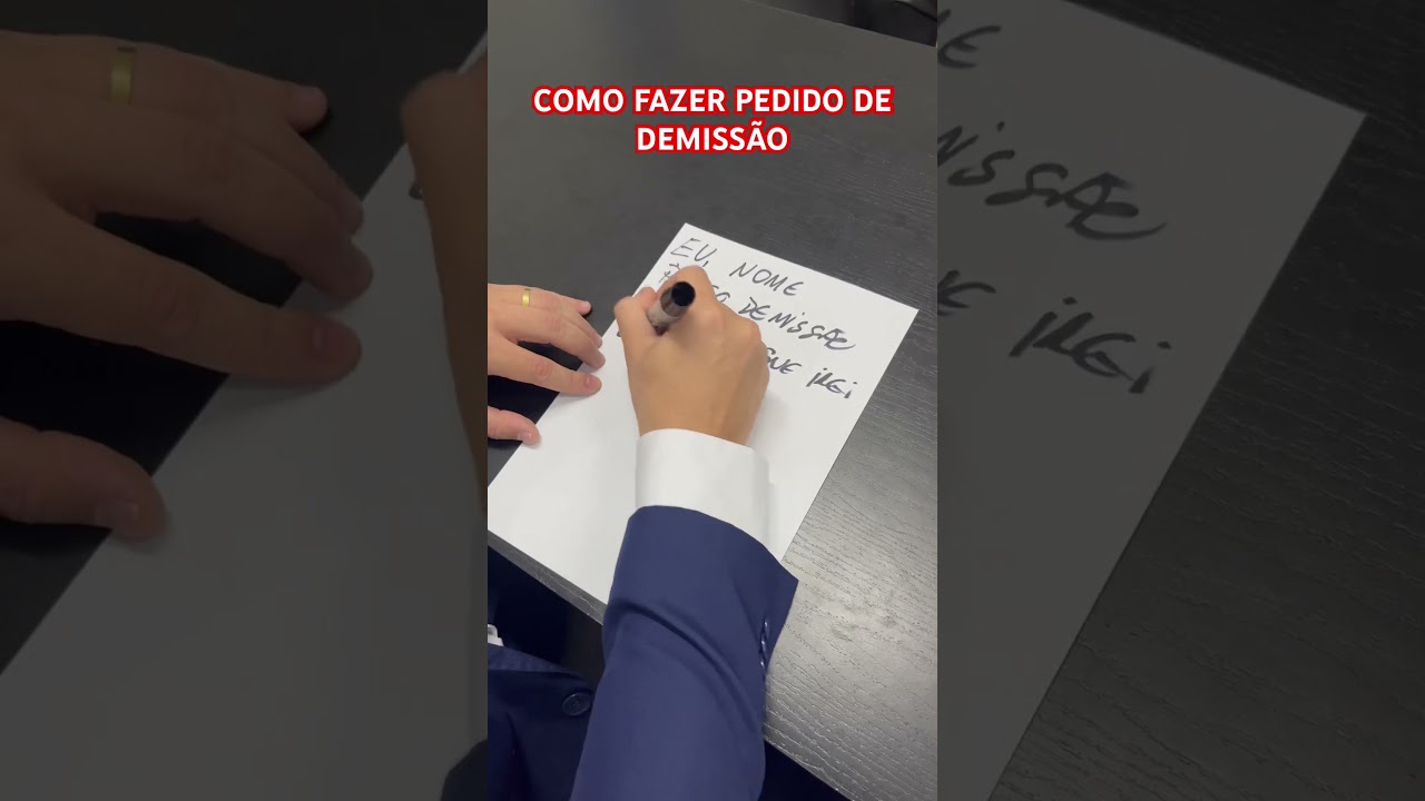 COMO FAZER PEDIDO DE DEMISSÃO! #2023 #demissão #trabalho #emprego #finanças #salario #brasil #clt