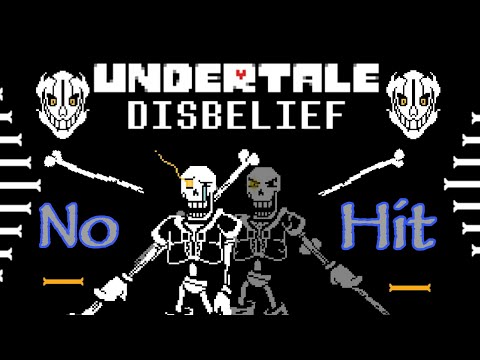 No Hit Disbelief Papyrus phase 1-2 (OFFICIAL, DEMO) |Undertale Fan-Game|
